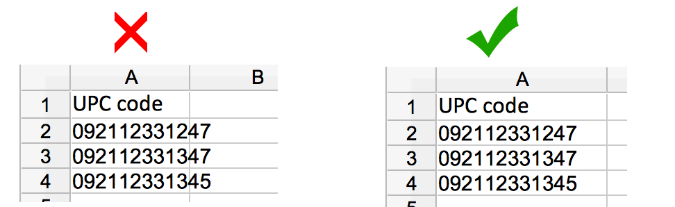 Issue With Scientific Notation on SKU UPC EAN Etc In CSV XLS